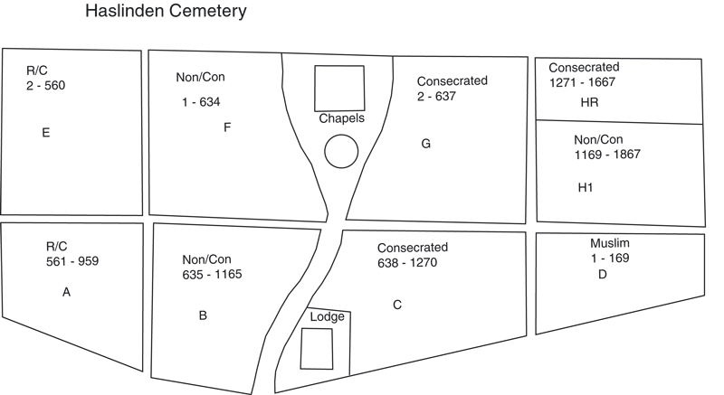 Haslingden Cemetery Plan Lancashire